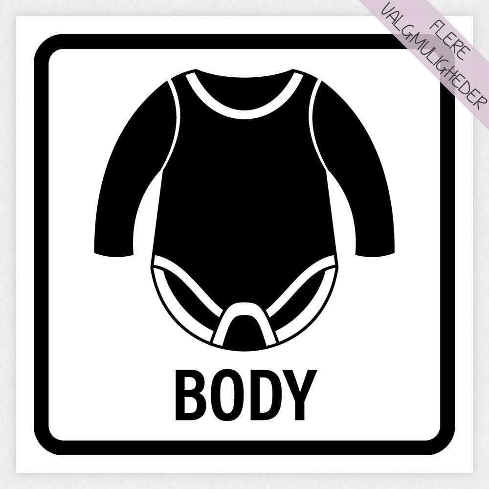 Piktogram - body #2 | wallsticker - Hjemlux.dk