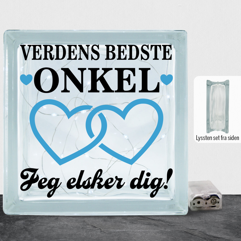 Verdens bedste onkel - design 2 | Lyssten - Hjemlux.dk